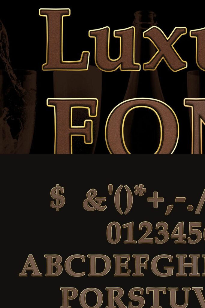 Luxury Color Bitmap Font & PNG Set – MasterBundles