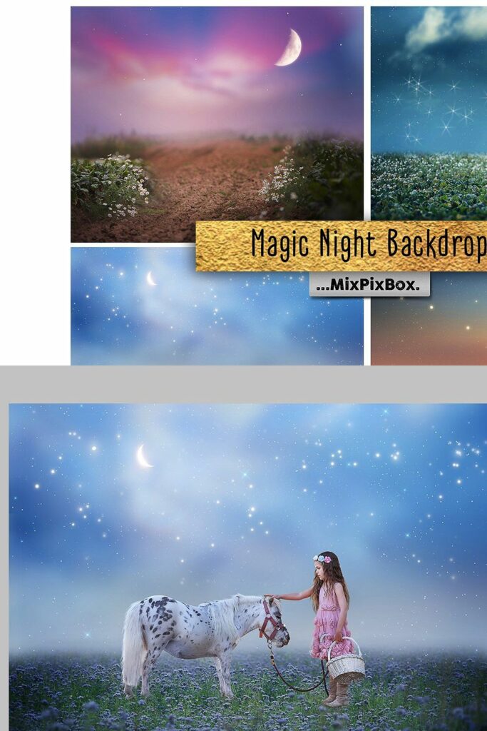 Magic Night Backdrop – MasterBundles