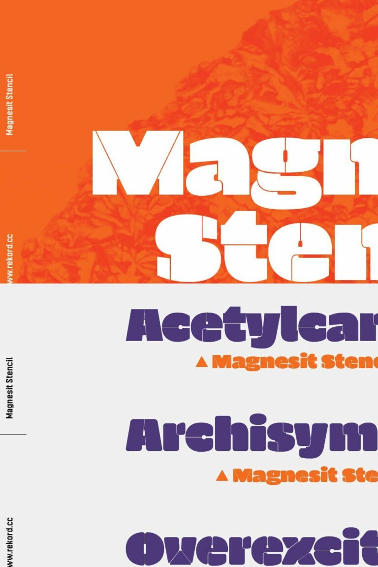 Magnesit Stencil Display Fonts – MasterBundles
