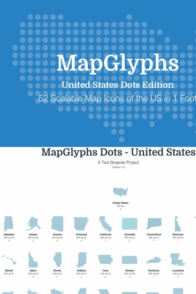 MapGlyphs Dots - United States – MasterBundles