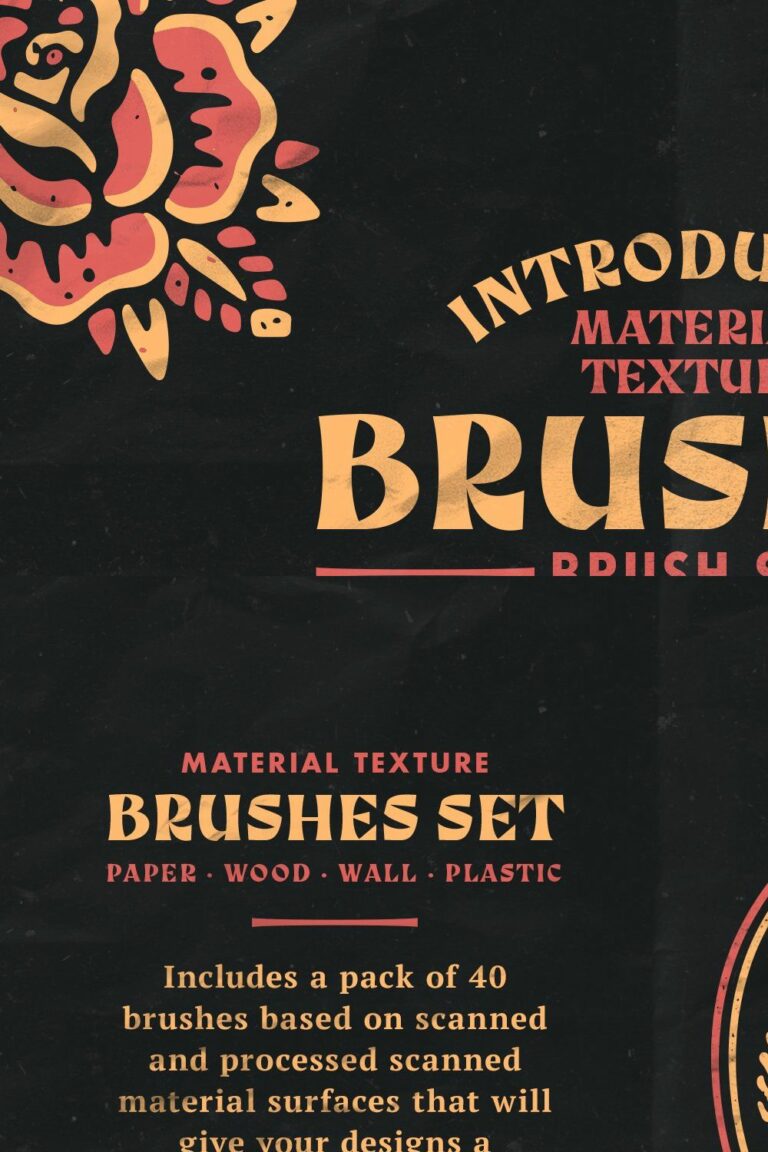 Material Texture Brushes Photoshop – MasterBundles