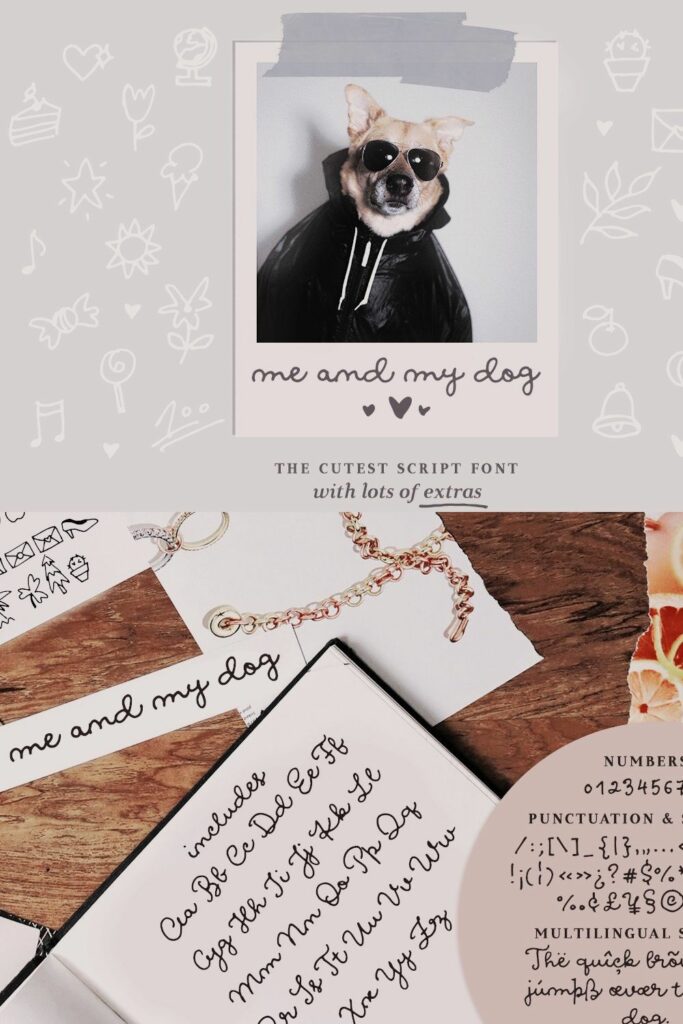 Me and my dog script font – MasterBundles