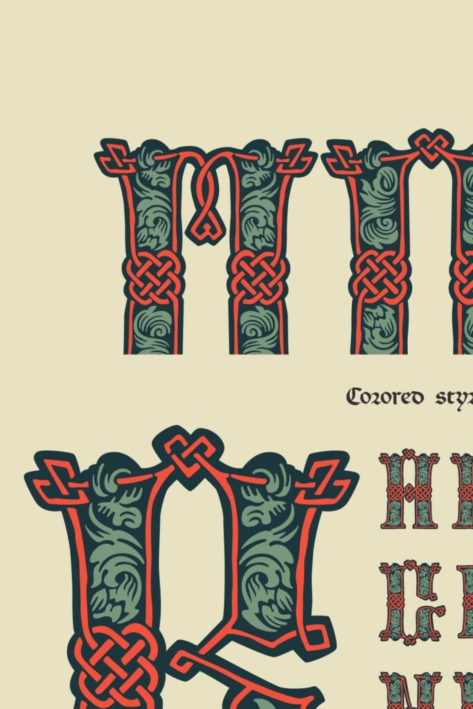 Medieval Knots Drop caps font – MasterBundles