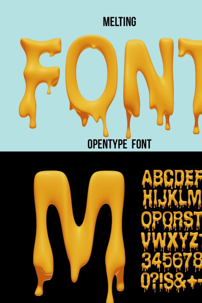 Melting Font – MasterBundles