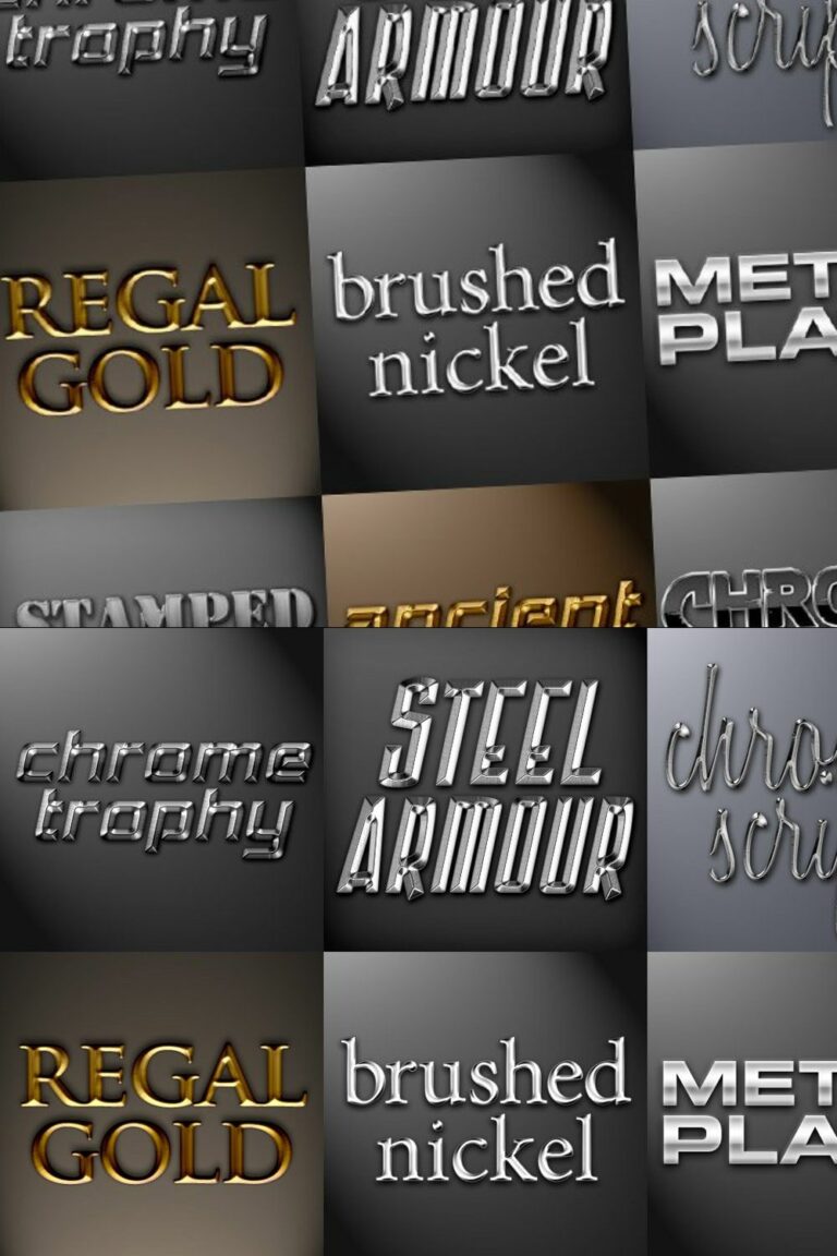 Metal Photoshop Styles Pack 1 – MasterBundles