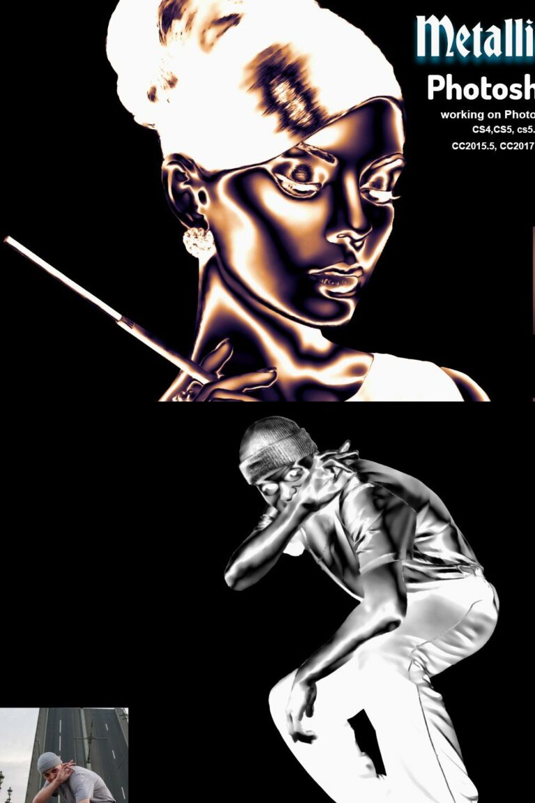 Metallic Statues Photoshop Action – MasterBundles
