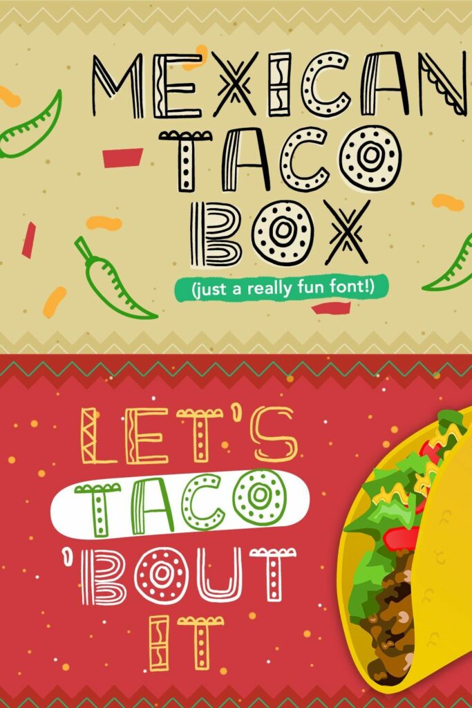 Mexican Taco Box Font – MasterBundles