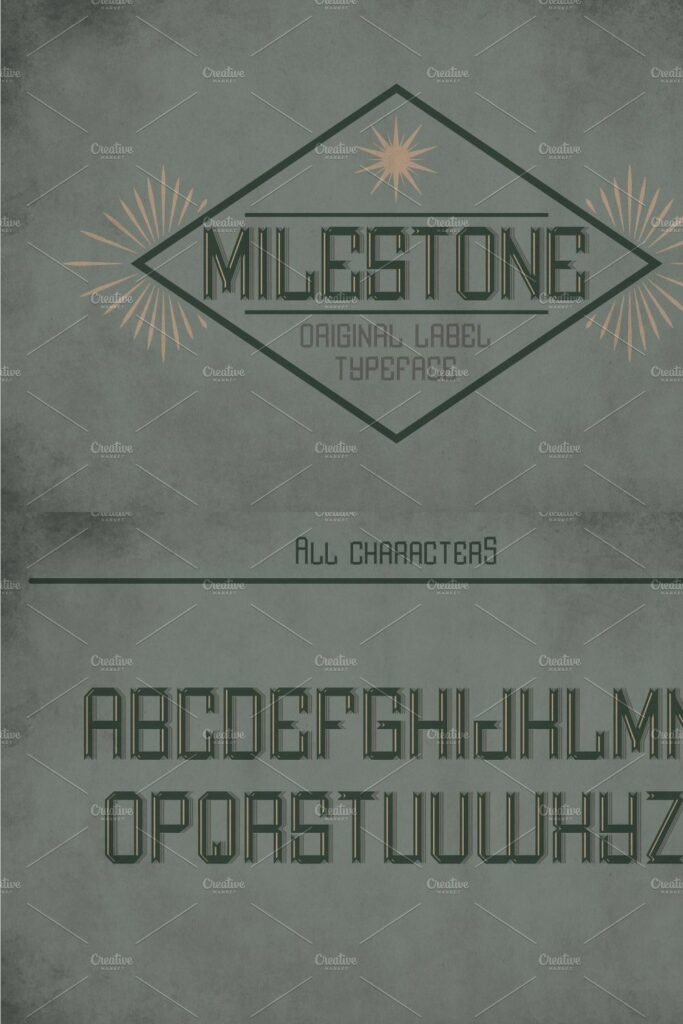 Milestone Vintage Label Typeface – MasterBundles