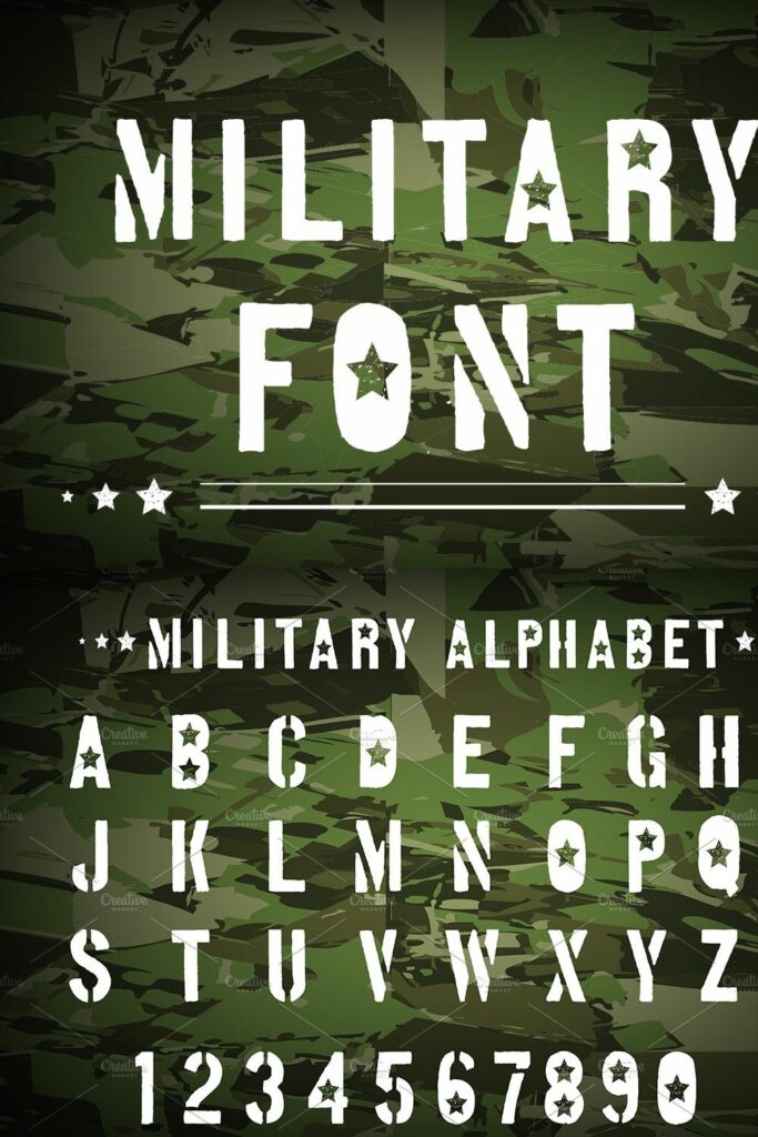 Military font. – MasterBundles