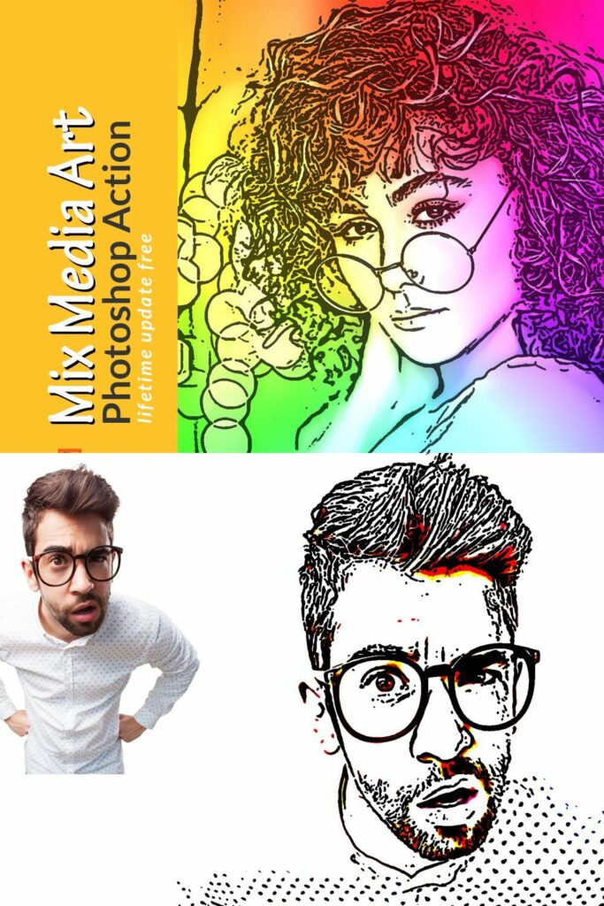 Mix Media Art Photoshop Action – MasterBundles