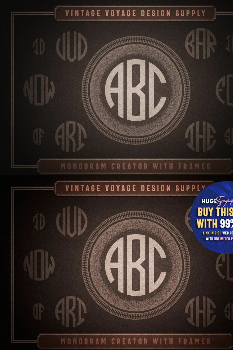 Monogram Creator with Frames – MasterBundles