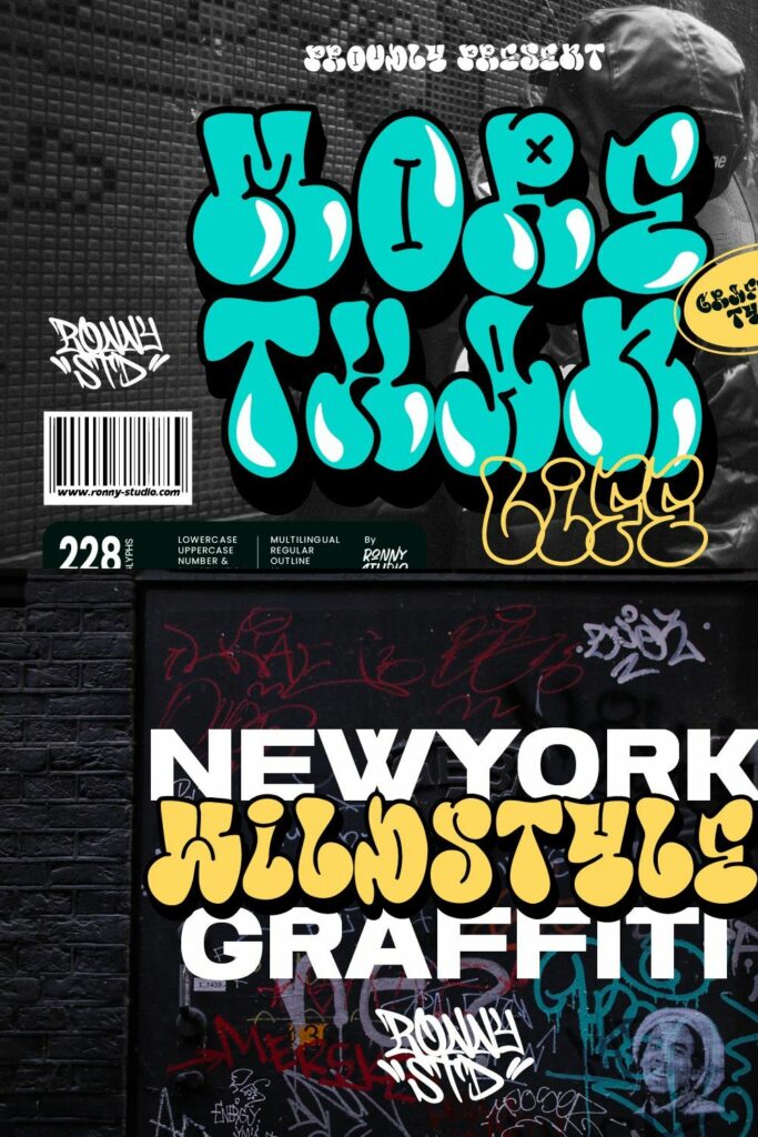 More Than Life - Bubble Graffiti Tag – MasterBundles