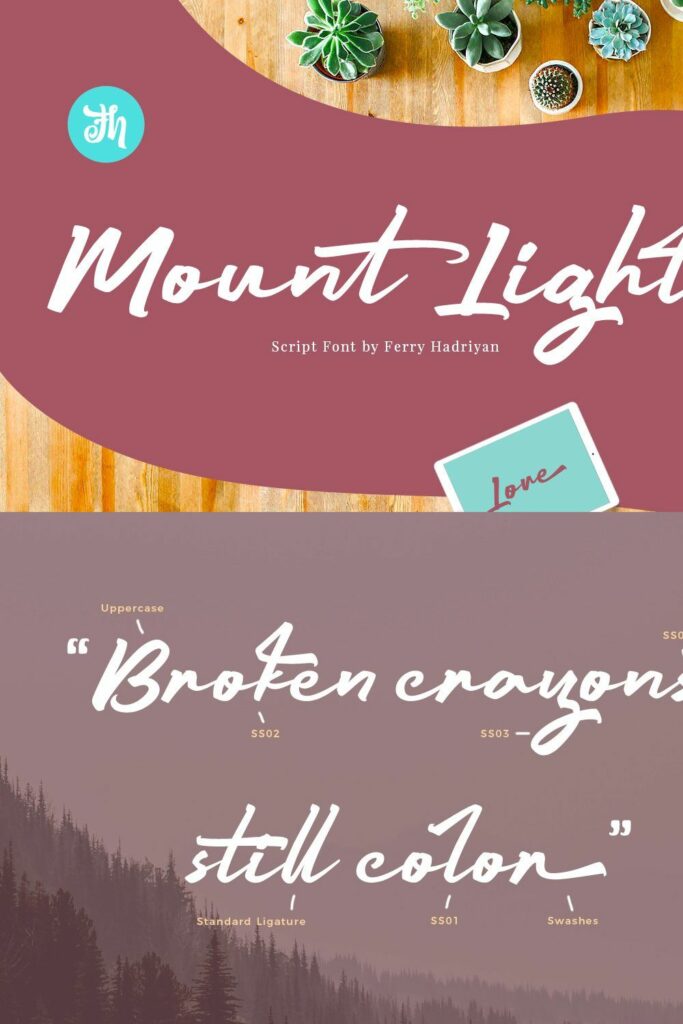 Mount Light - Script Font – MasterBundles