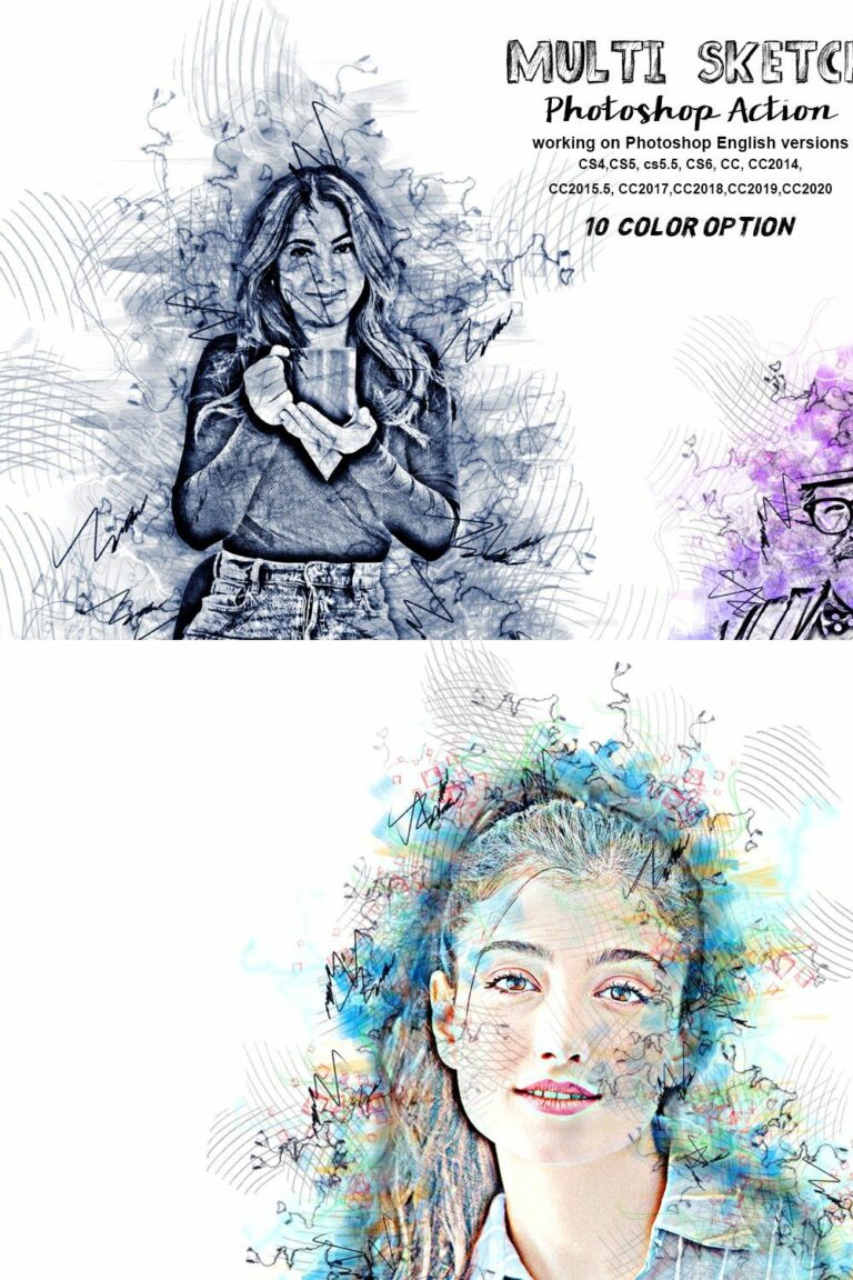 Multi Sketch Photoshop Action – MasterBundles
