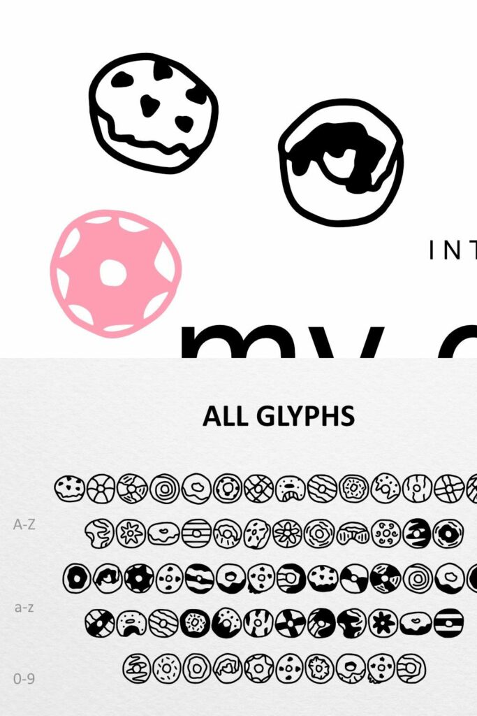 My Donut's Doodle Dingbat – MasterBundles