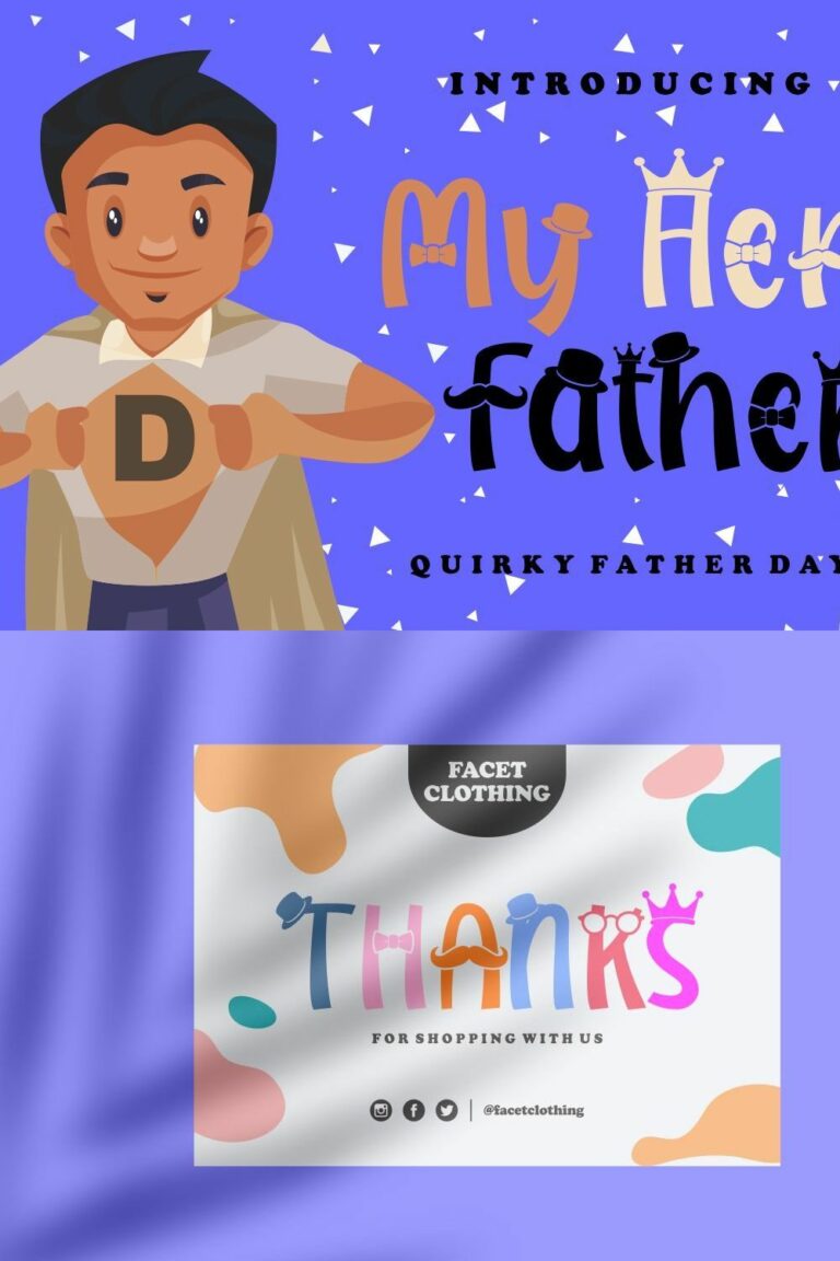 My Hero Father - Father Day Font – MasterBundles