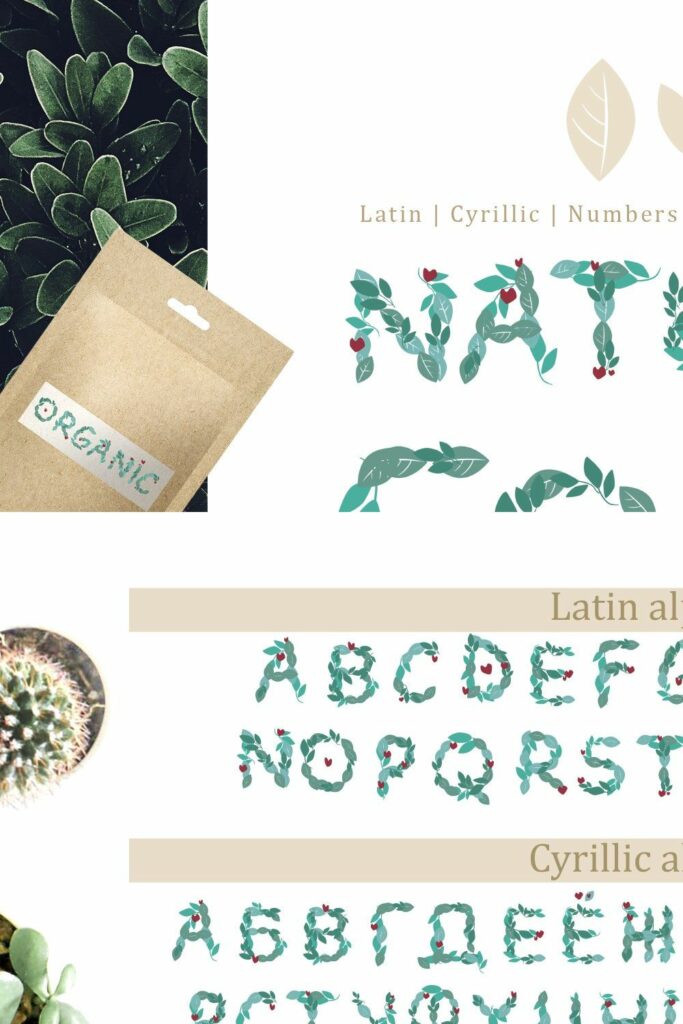 Natural Font - Vector alphabet – MasterBundles