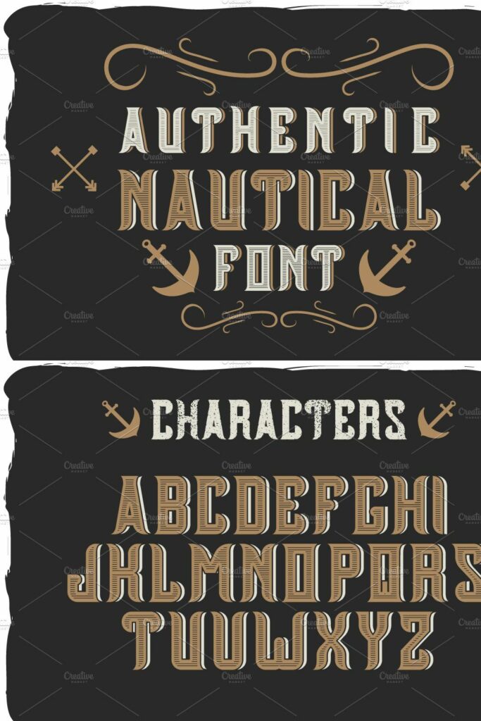Nautical font + bonus label – MasterBundles