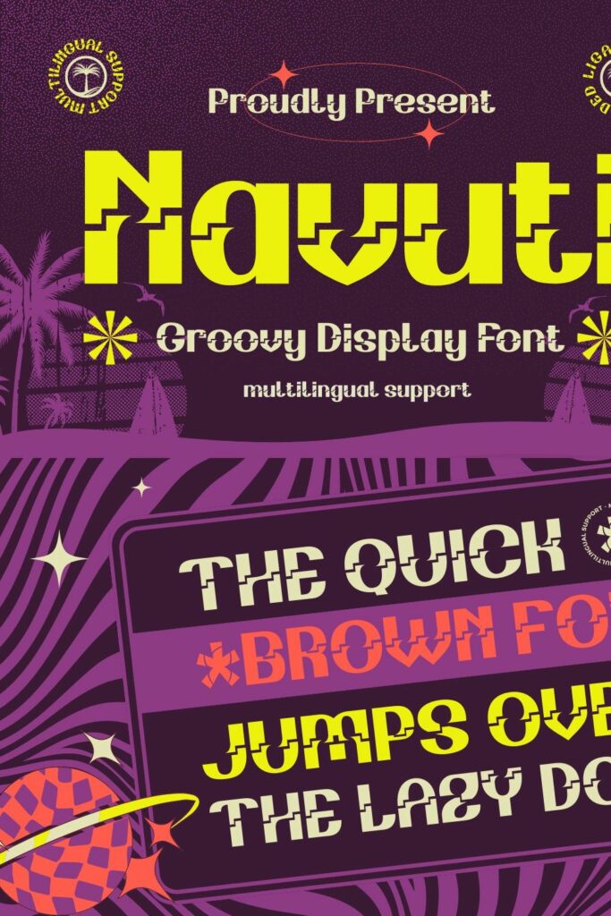 Navuti | Groovy Retro Font – MasterBundles