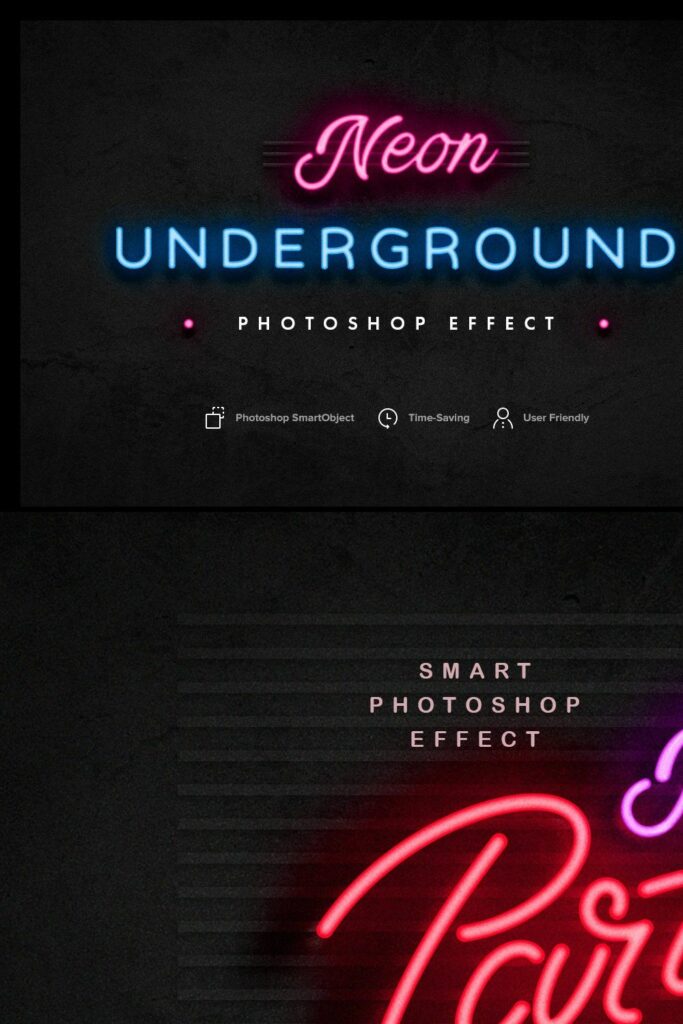 Neon Sign Photoshop Effect – MasterBundles