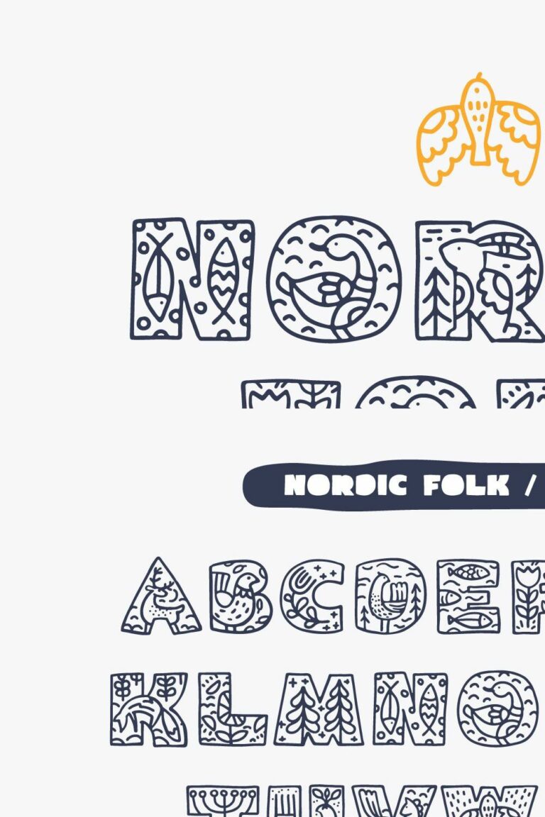 NordicFolk fonts & graphic set – MasterBundles