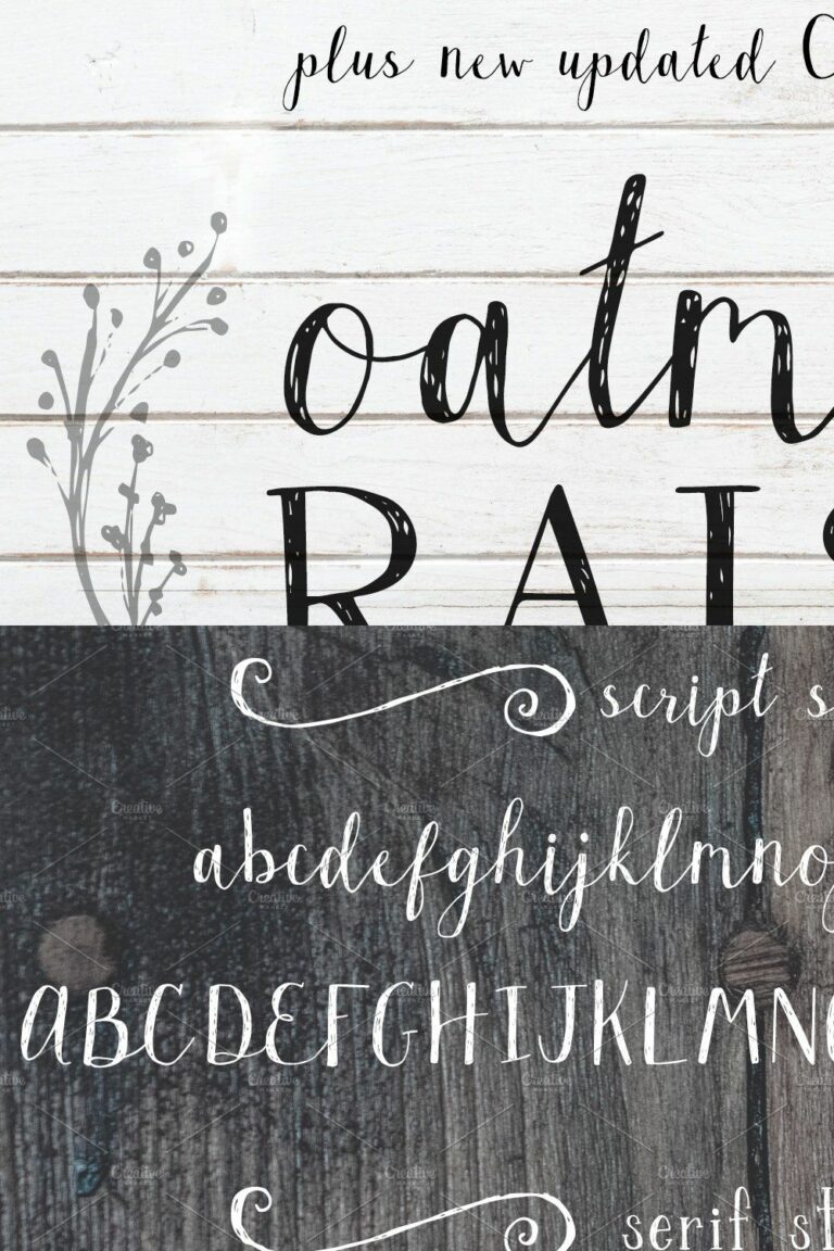 Oatmeal Raisin Font Duo + Graphics – MasterBundles