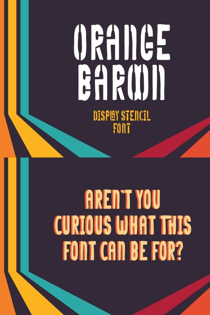 Orange Baroon - Stencil Display Font – MasterBundles