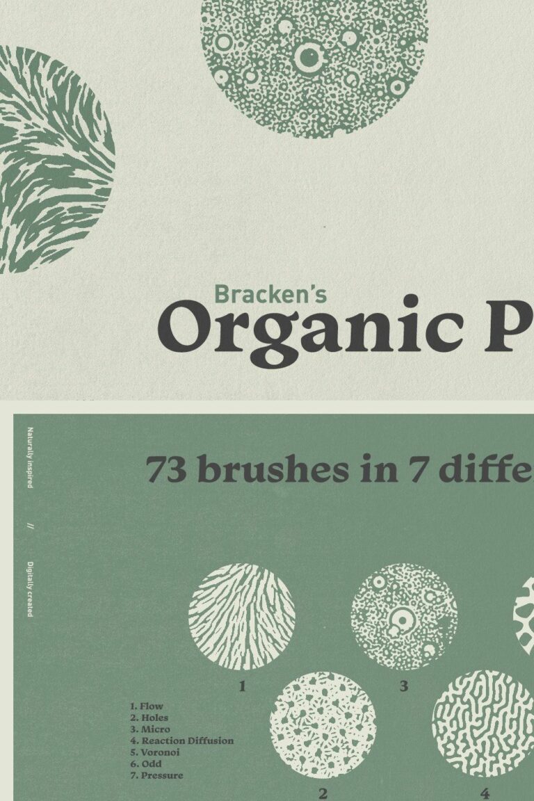 Organic Patterns - Photoshop Brushes – MasterBundles