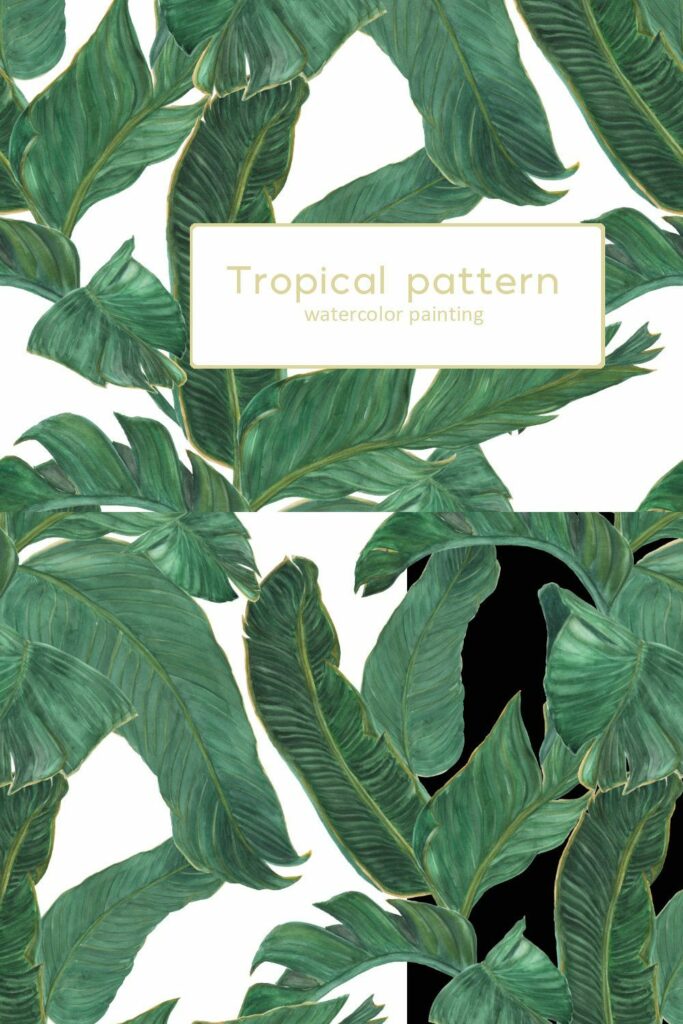 Palm tree leaves patterns – MasterBundles