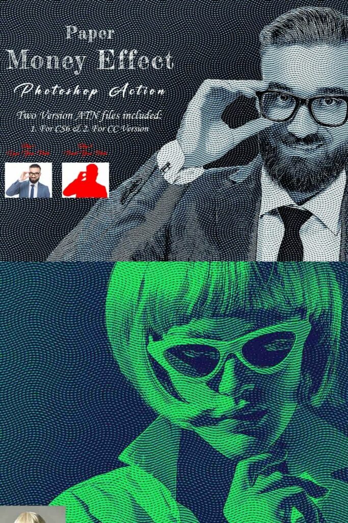 Paper Money Effect Photoshop Action – MasterBundles