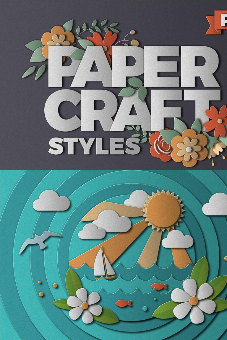 PaperCraft Photoshop Effects – MasterBundles