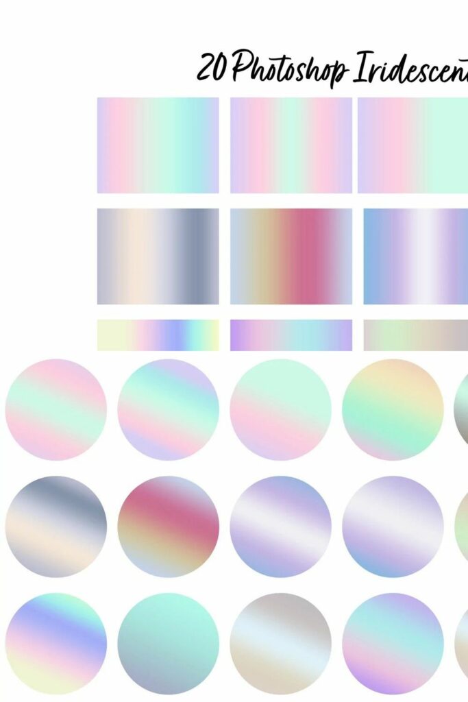 Photoshop Iridescent Gradients – MasterBundles