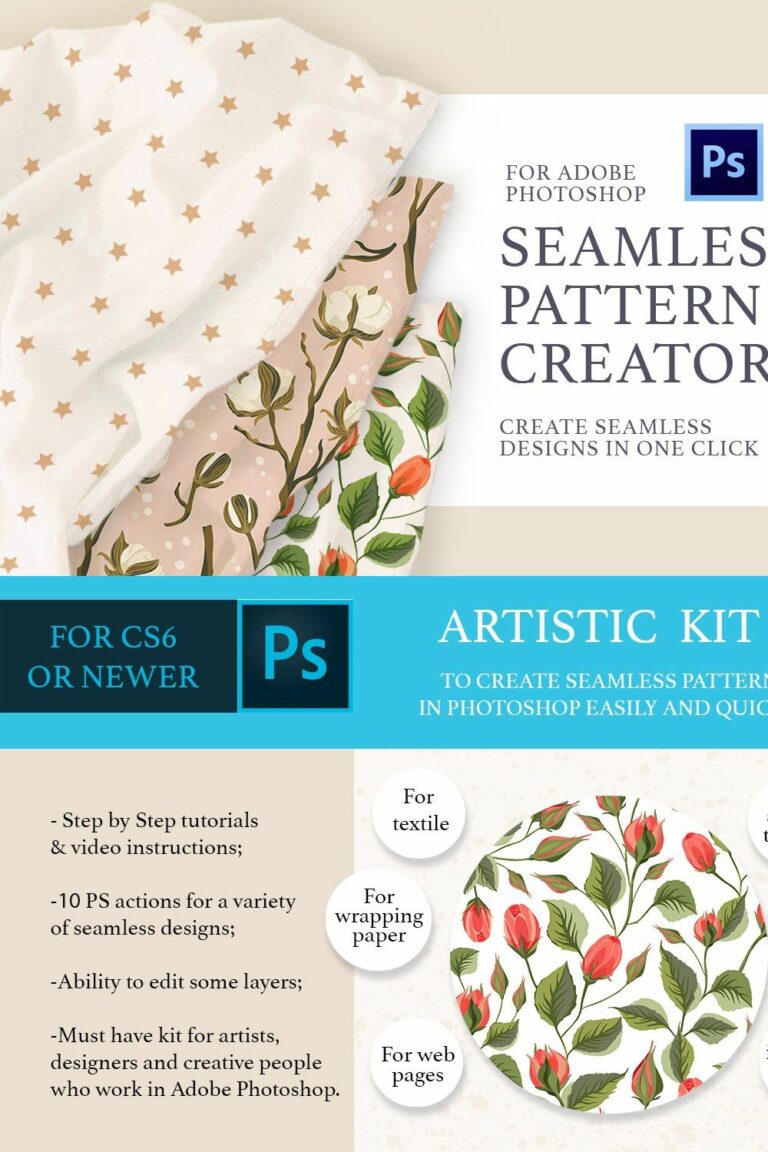 Photoshop Seamless Pattern Creator – MasterBundles
