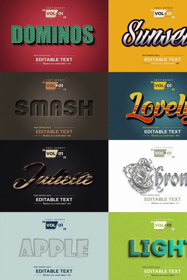 Photoshop Text Effects Volume 1 – MasterBundles