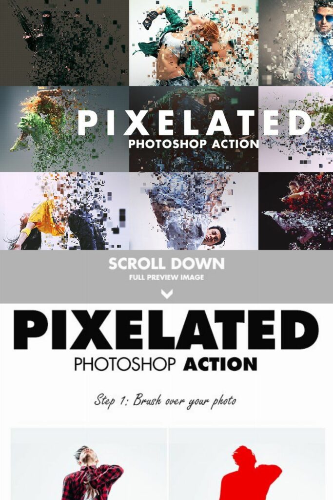 Pixelated Photoshop Action – MasterBundles