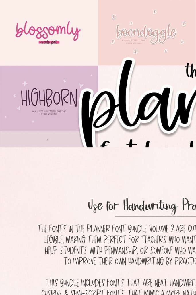 Planner Font Bundle, Vol. 2 – MasterBundles