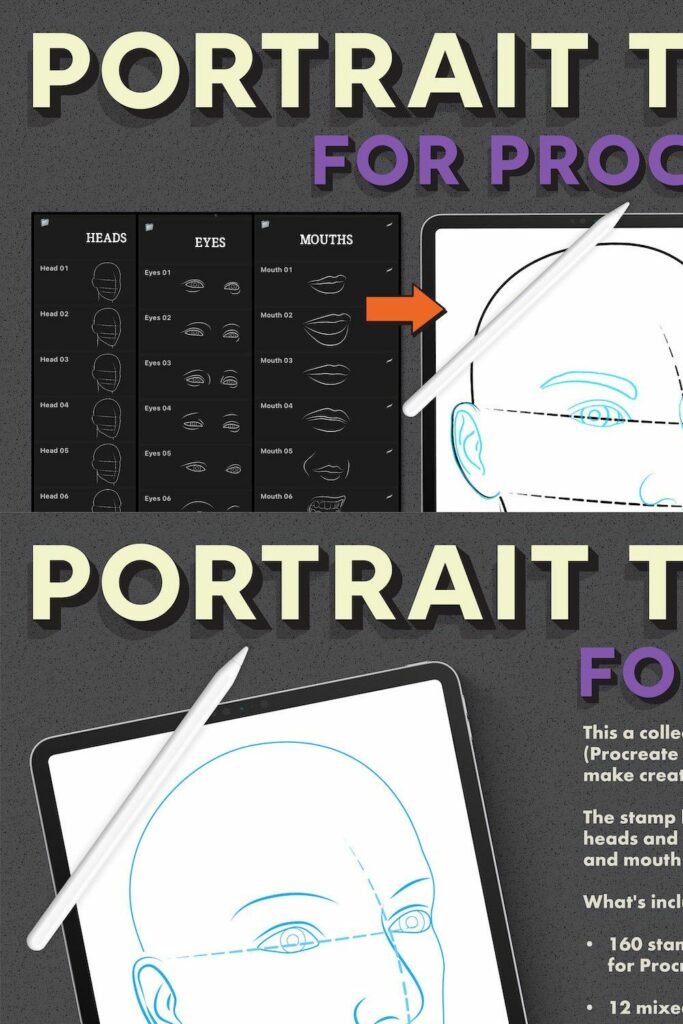 Portrait Toolkit 2 for Procreate – MasterBundles