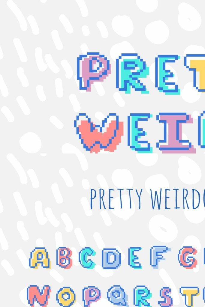 PRETTY WEIRDO pixel display font – MasterBundles