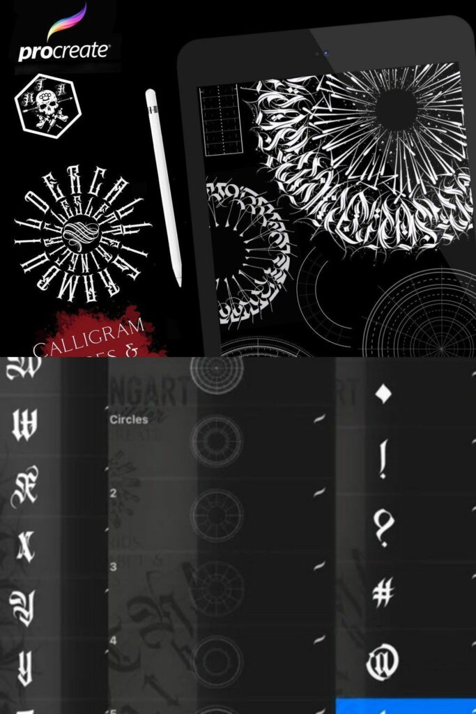 Procreate The calligram builder kit – MasterBundles