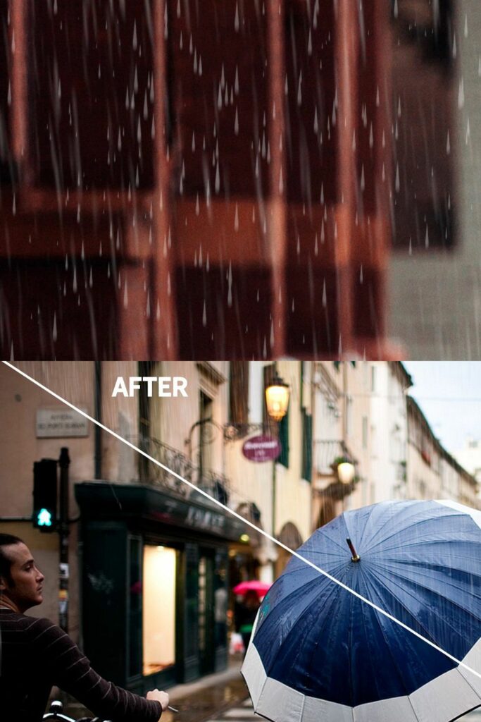 Rain Effect TEXT & Overlays & Brush – MasterBundles