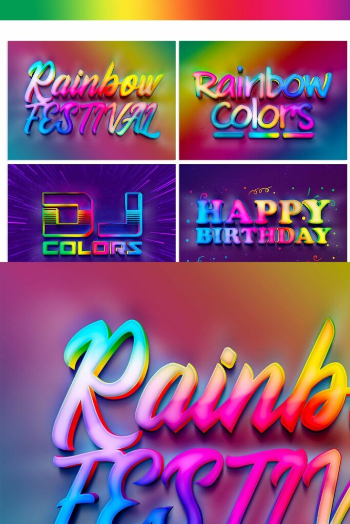 Rainbow Colors Photoshop Text Effect – MasterBundles