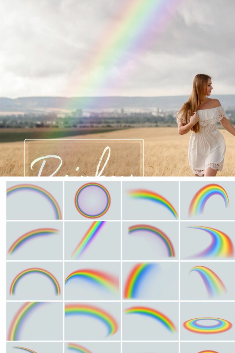 Rainbow Natural Light Overlays – MasterBundles