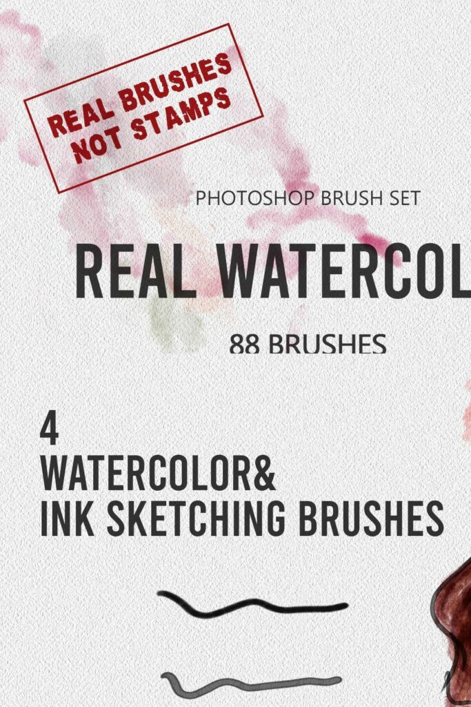 Real Watercolor Photoshop Brushes – MasterBundles