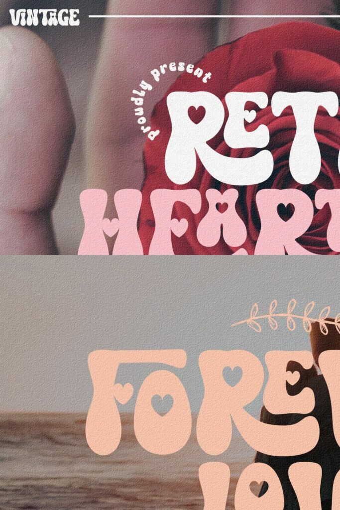 Retro Heart You - Love Heart Font – MasterBundles