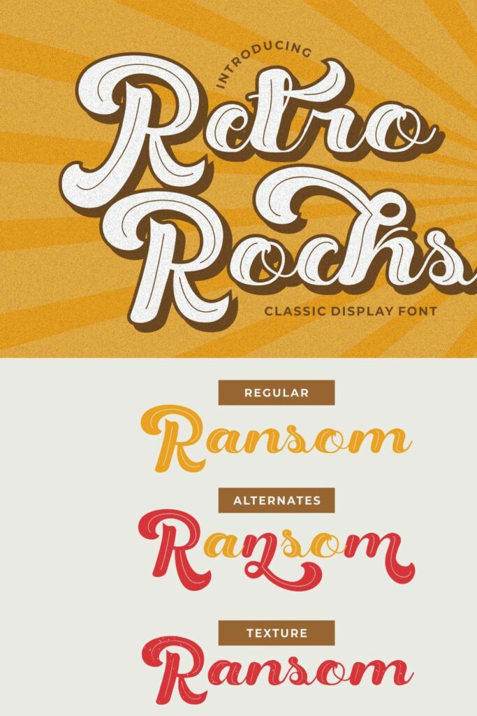 Retro Rocks - Bold Retro Script Font – MasterBundles