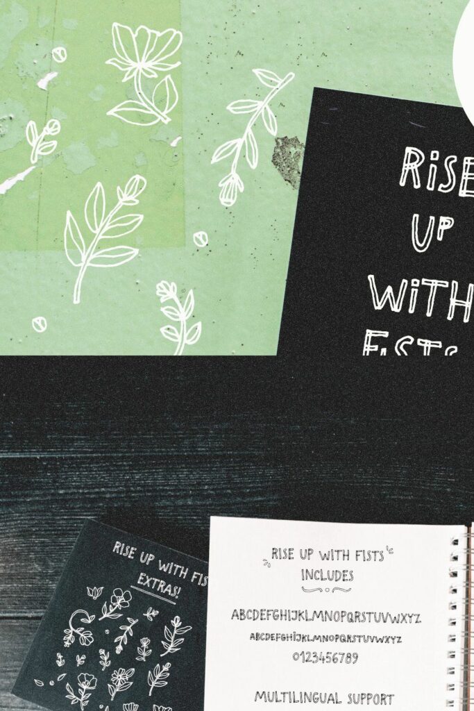 Rise Up With Fists ligature font – MasterBundles