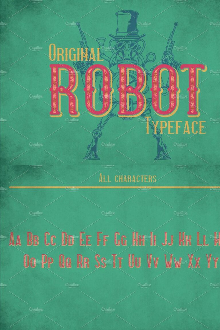 Robot Modern Label Typeface – MasterBundles