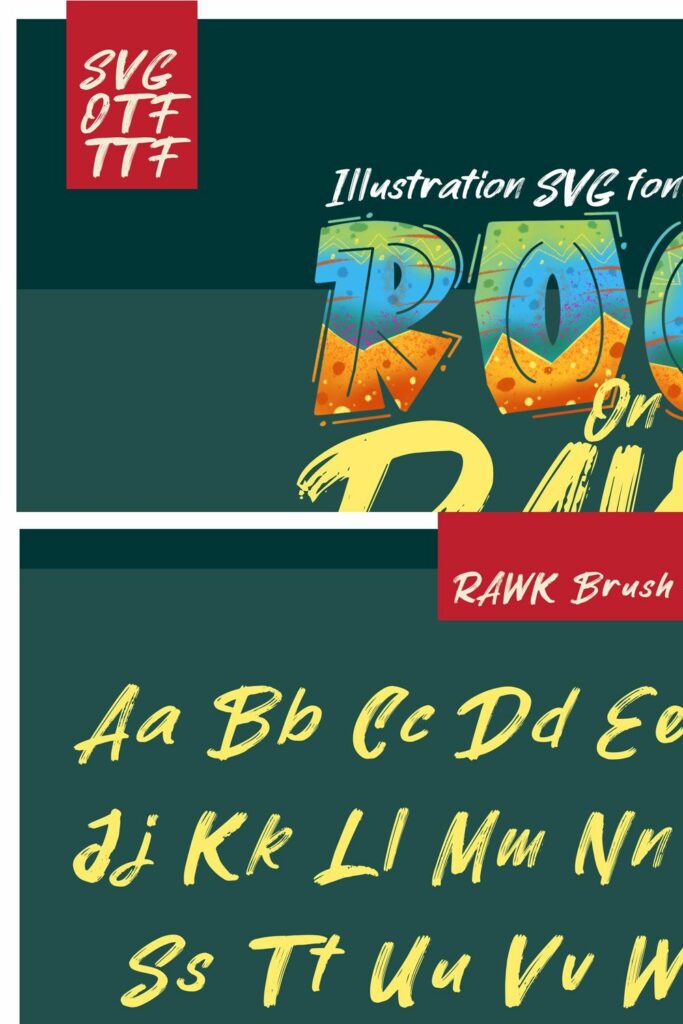 ROCK on RAWK | SVG Font Duo – MasterBundles