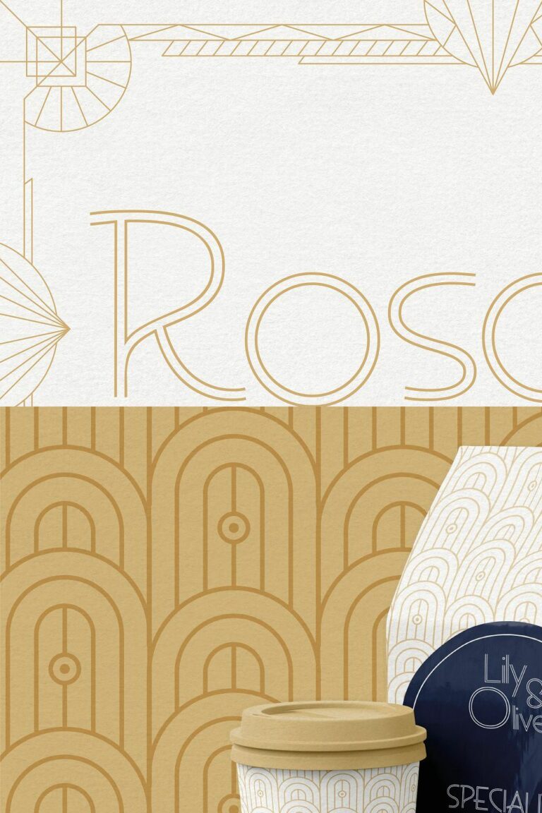 Rosaline - Art Deco Display – MasterBundles
