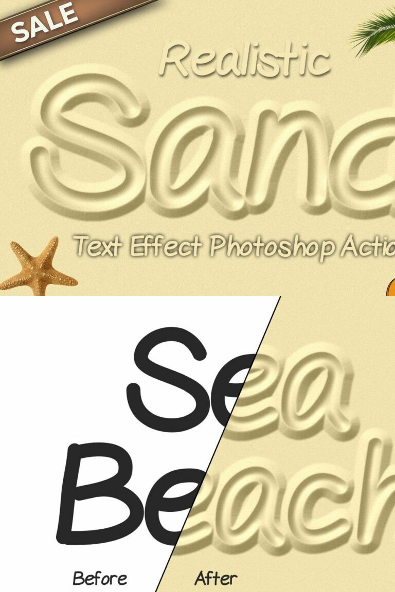 Sand Text Effect Photoshop Action – MasterBundles